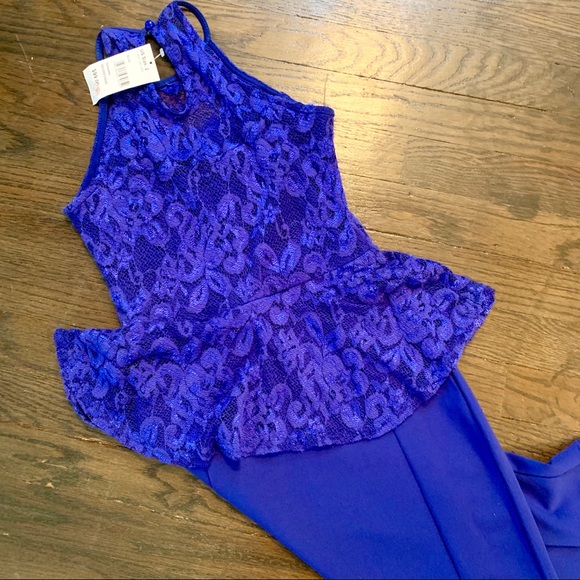 Lord & Taylor | Dresses | Halter Top Royal Blue Gown | Poshmark